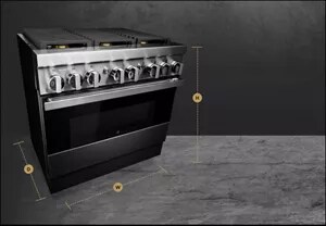 NOIR™ 36" Dual-Fuel Professional Range | JennAir