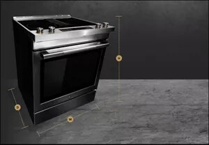 RISE™ 30" ELECTRIC DOWNDRAFT SLIDE-IN RANGE | JennAir